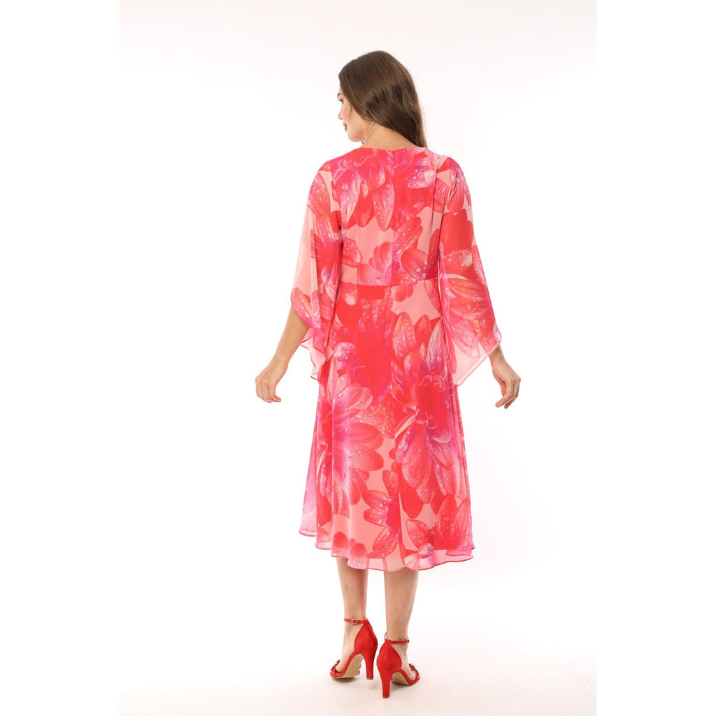 2860-36 - Floral Print Floaty Dress – Pennita