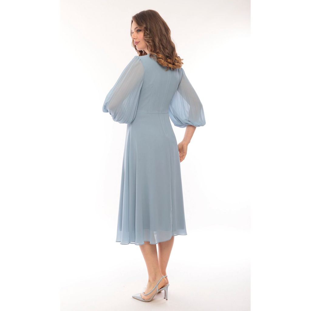 2710-20 - Floaty Dress with Pleated Sleeve – Pennita